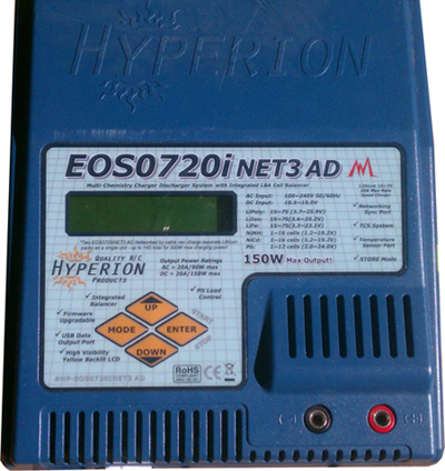 Hyperion EOS 0720i Net3 AD mit Balancer und Netzteil für 12V/230V DC/AC Anschluss - rc-helishop.ch